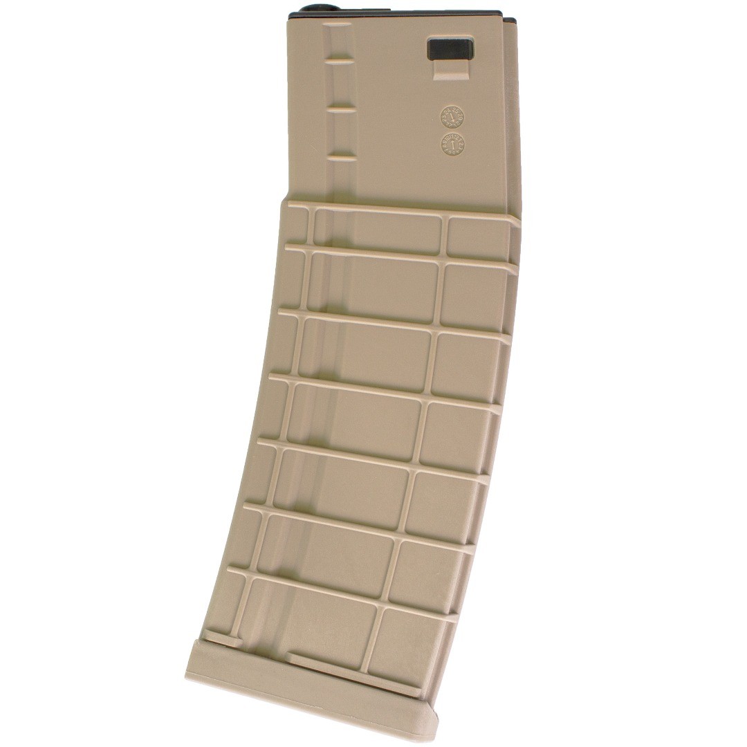 M4 Magazine LS-MAG EXT AEG (Hi-Cap|450R) (Tan) Spotted Point Airsoft