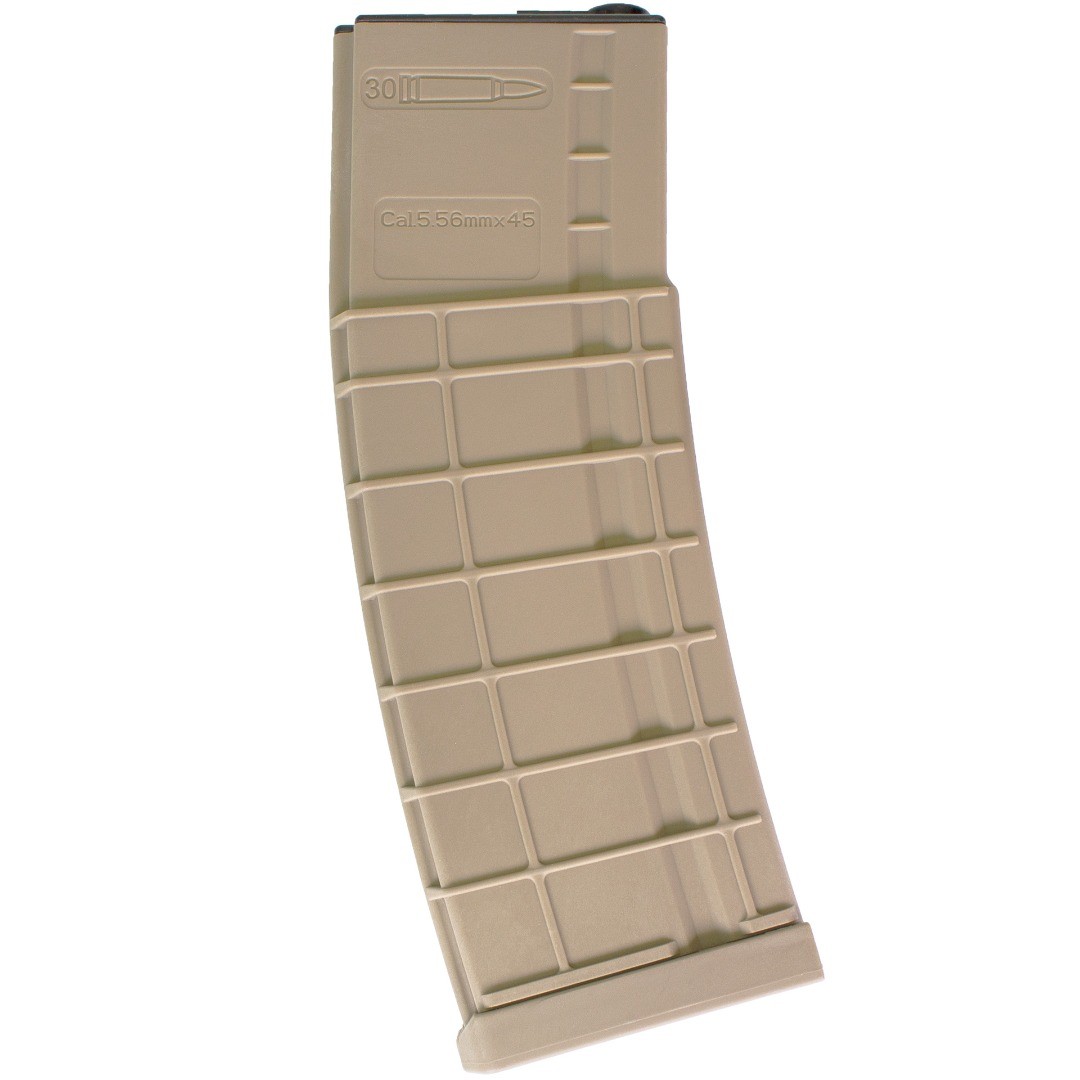 M4 Magazine LS-MAG EXT AEG (Hi-Cap|450R) (Tan) Spotted Point Airsoft